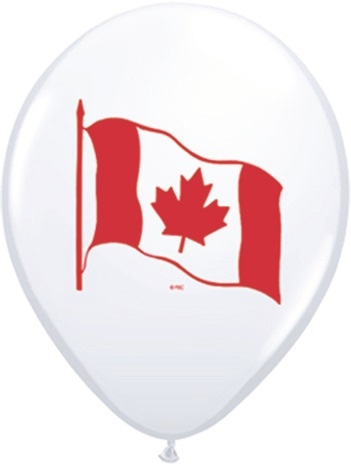 11 inch Canada Day Flag Balloon balloons vancouver JC Balloon Studio
