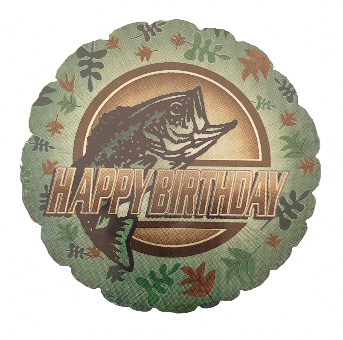 18" Foil - Happy Birthday Bass - Fishing balloons vancouver JC Balloon ...