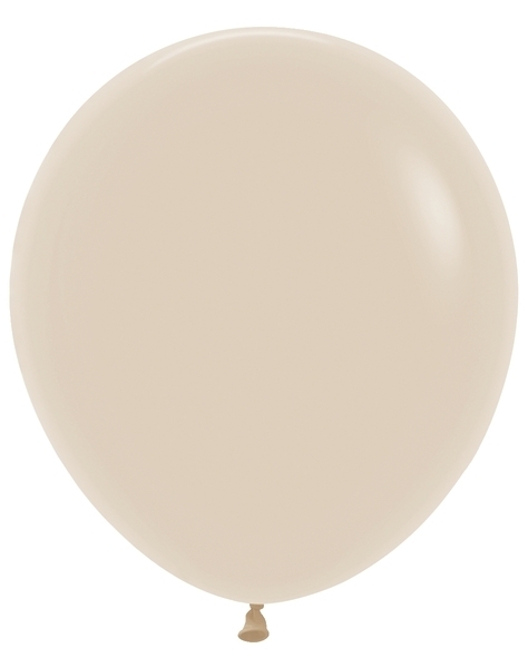 18" White Sand with Hi Float balloons vancouver JC Balloon Studio