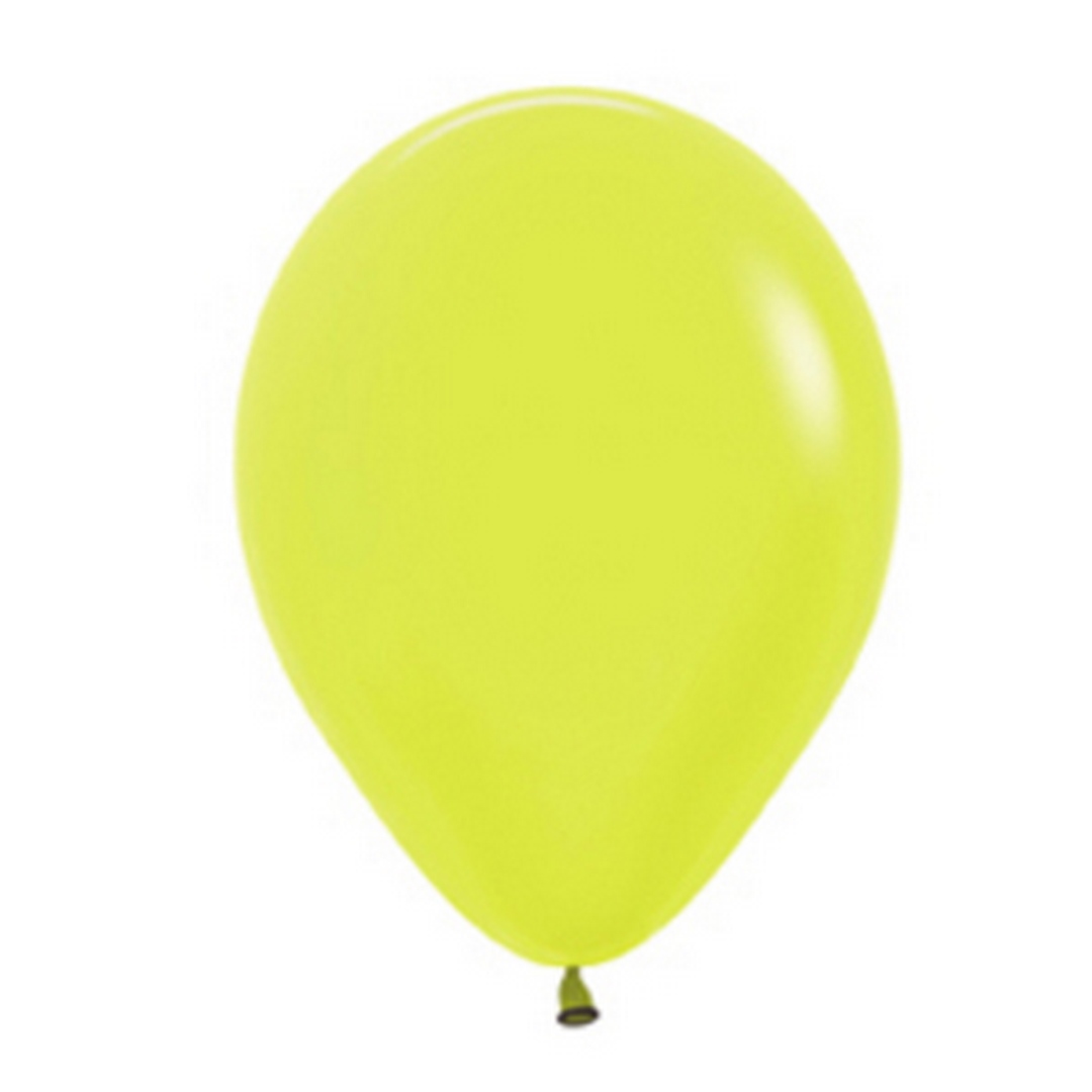 11" Neon Yellow with Hi Float balloons vancouver JC Balloon Studio