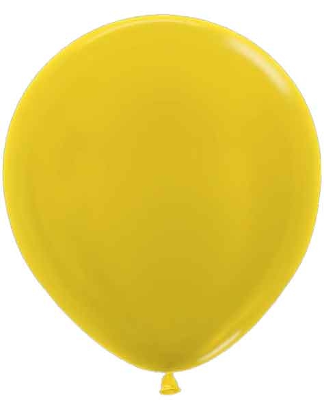 18" Metallic Yellow with Hi Float balloons vancouver JC Balloon Studio