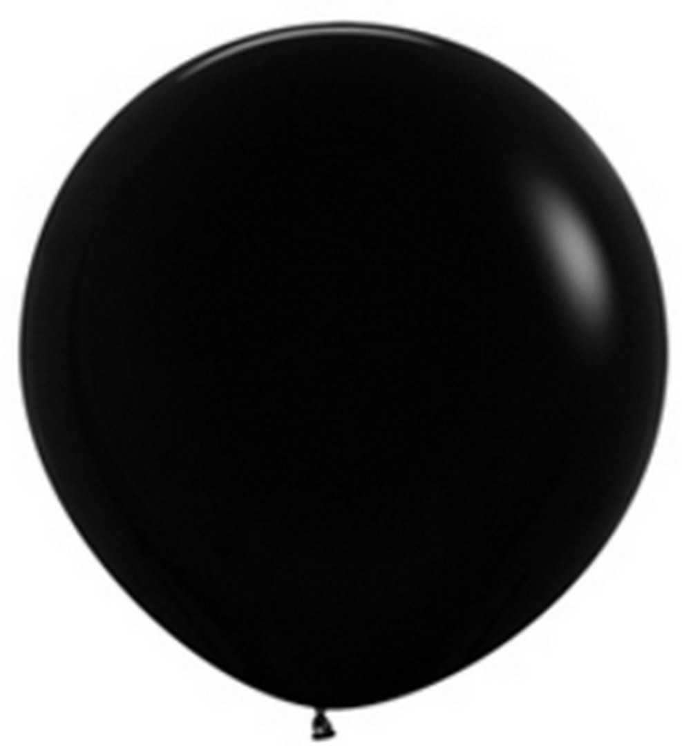 36" Deluxe Black with Hi Float balloons vancouver JC Balloon Studio