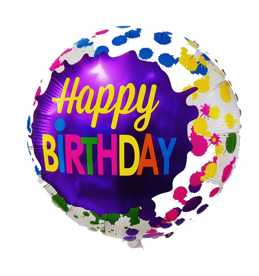 Colorful Splash Birthday Balloon balloons vancouver JC Balloon Studio