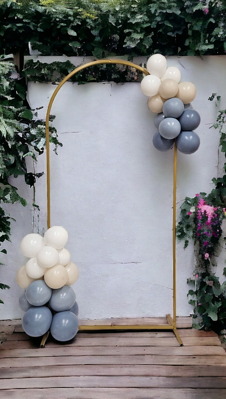 [3 DAY RENTAL] Single Curved Metal Backdrop Arch Graduation Balloon ...