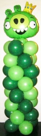 Angry Birds King Pig Column 13 balloons vancouver JC Balloon Studio