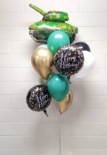 Army Tank Birthday Balloon Bouquet balloons vancouver JC Balloon Studio