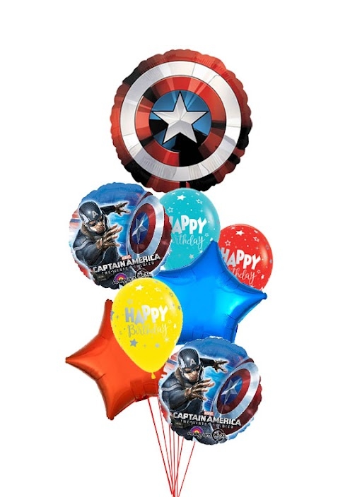 Avengers Captain America Shield Balloon Bouquet balloons vancouver JC ...