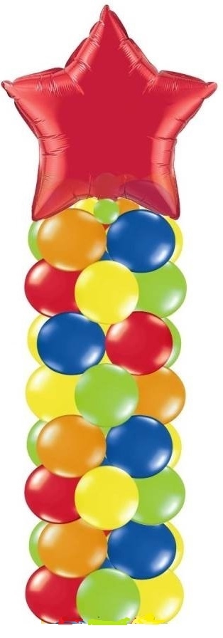 Balloon Column Star 5 balloons vancouver JC Balloon Studio