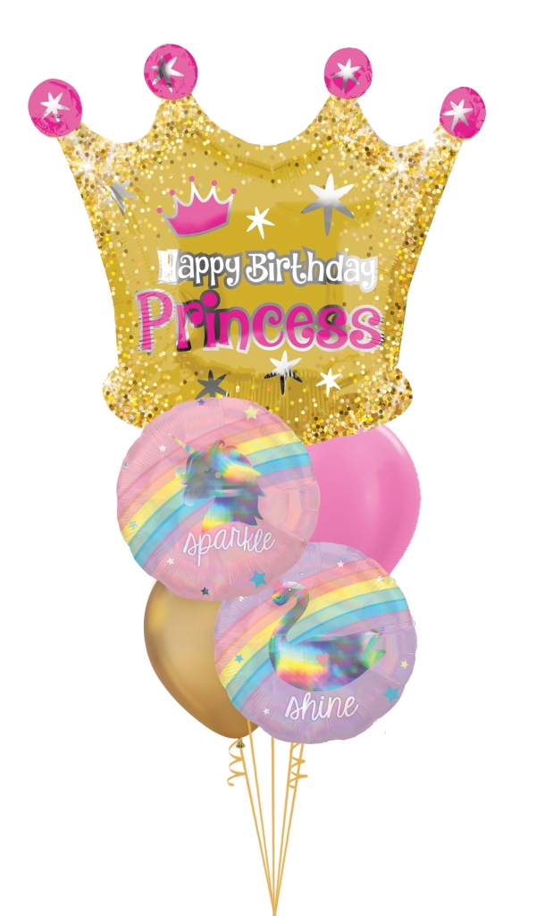 Birthday Princess Crown Balloon Bouquet balloons vancouver JC Balloon ...