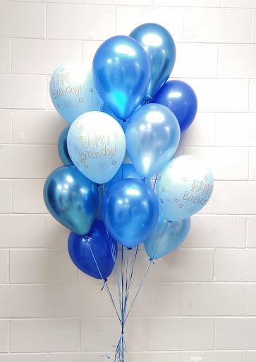 Blue Happy Birthday Bunch Balloon Bouquet balloons vancouver JC Balloon ...