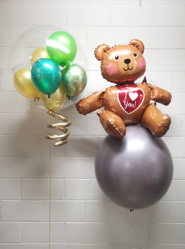 Bubble Bear Balloon Bouquet Set balloons vancouver JC Balloon Studio