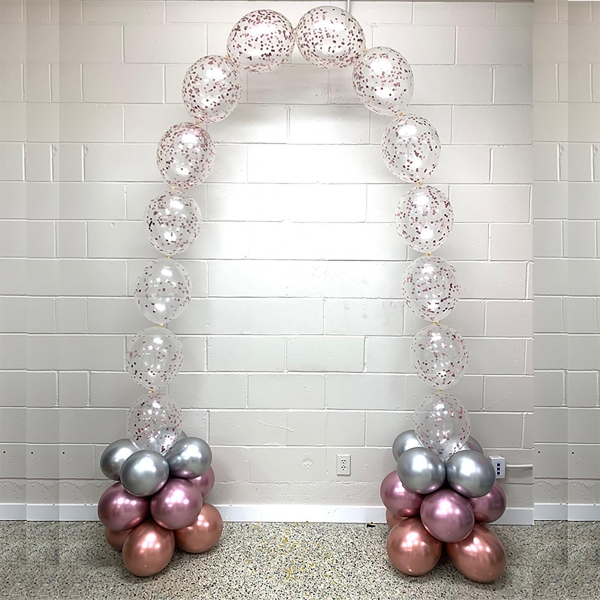Cake table Confetti Arch balloons vancouver JC Balloon Studio