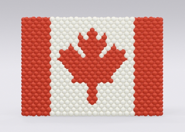 Canada Flag Balloon Wall balloons vancouver JC Balloon Studio