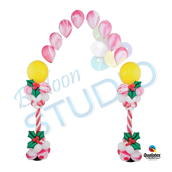 Candy Cane Balloon arch balloons vancouver JC Balloon Studio