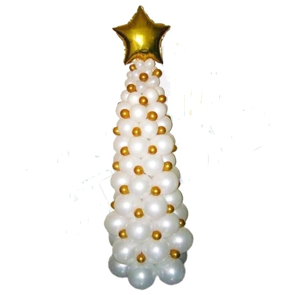 Christmas Tree Column 3 balloons vancouver JC Balloon Studio
