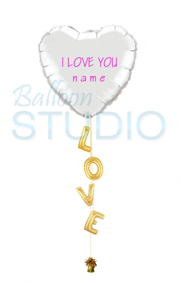 Custom Love Balloon balloons vancouver JC Balloon Studio