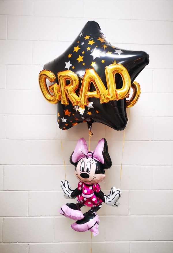 Delighted Minnie Mouse Graduation Bouquet balloons vancouver JC Balloon ...