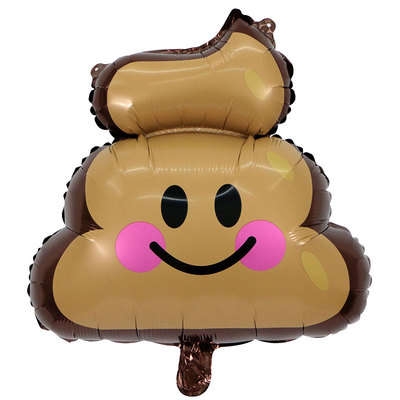 Emoji Smiley Face Blue Single Balloon balloons vancouver JC Balloon Studio