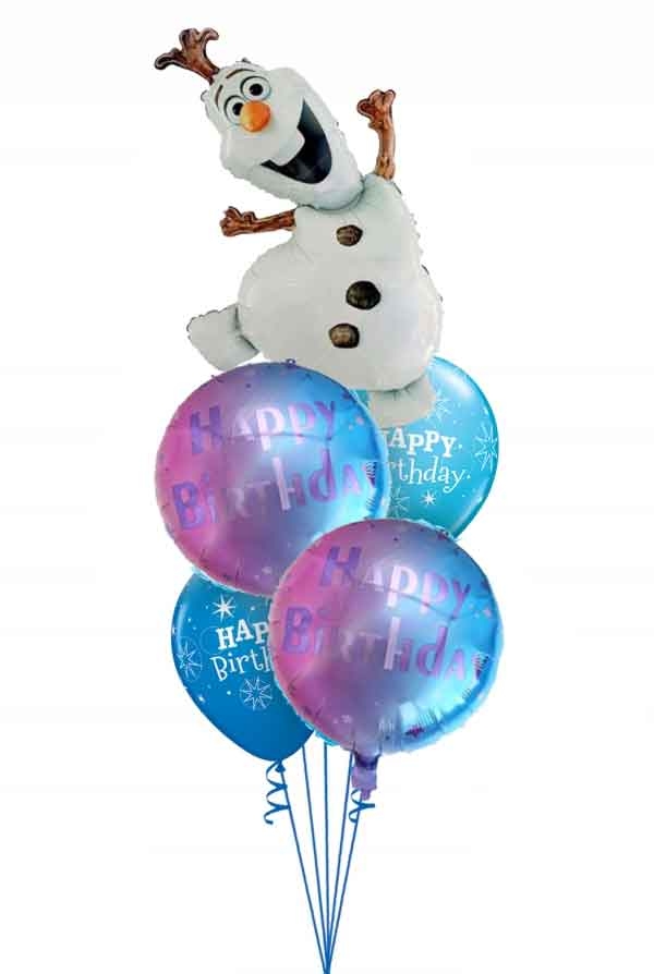 Frozen Olaf Bouquet 13 balloons vancouver JC Balloon Studio