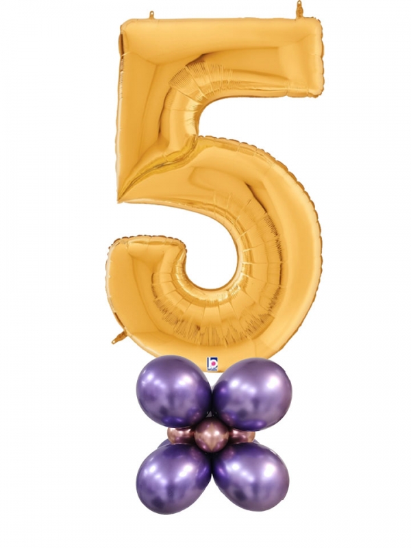 Giant 6ft Number 5 Balloons balloons vancouver JC Balloon Studio