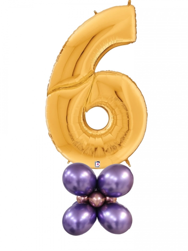 Giant 6ft Number 6 Balloons balloons vancouver JC Balloon Studio