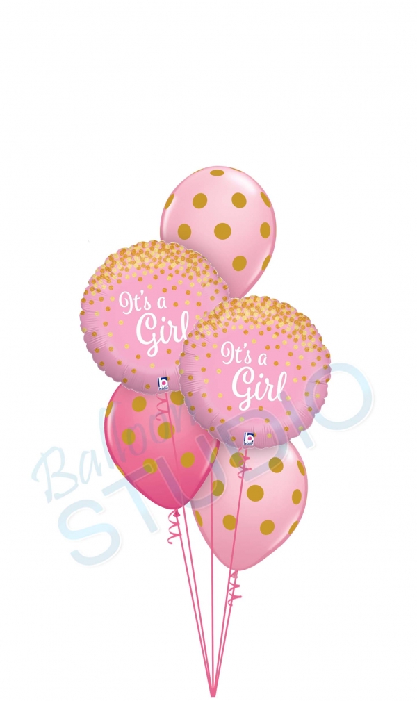 Glitter Baby Girl balloons vancouver JC Balloon Studio