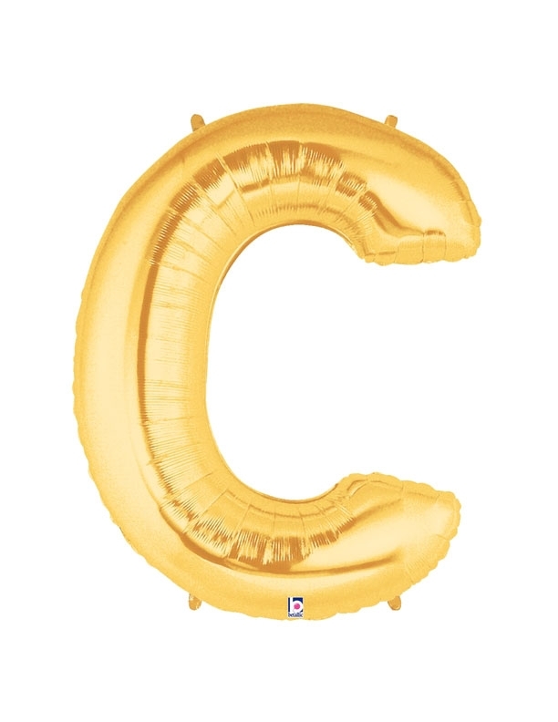 Gold Balloon Letter C balloons vancouver JC Balloon Studio