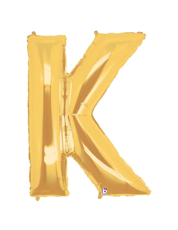 Gold Balloon Letter K balloons vancouver JC Balloon Studio