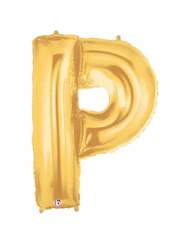 Gold Balloon Letter P balloons vancouver JC Balloon Studio