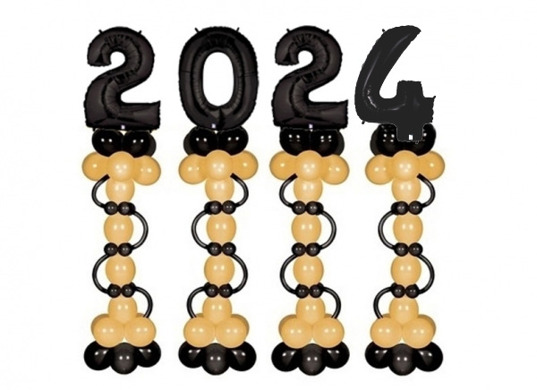 Graduation Black Jumbo Numbers 2024 Stand Ups balloons vancouver JC ...