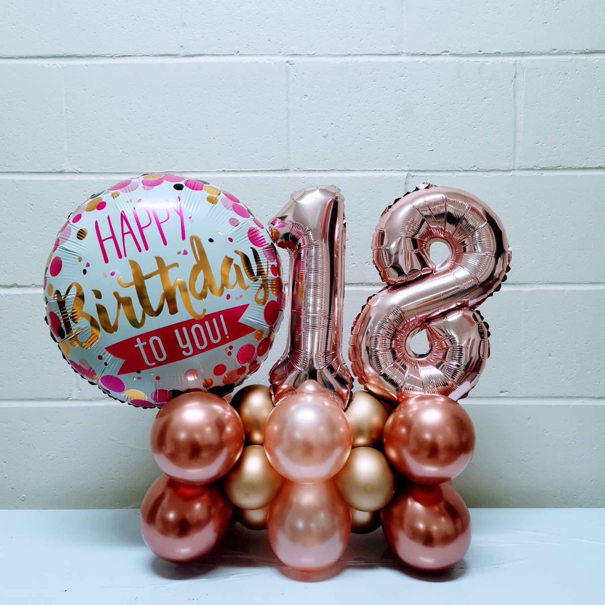 Happy Birthday to you centerpiece + 2 number balloons vancouver JC ...