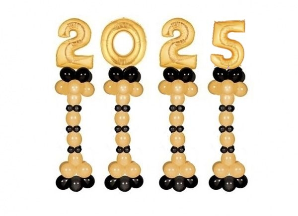 Graduation Gold Jumbo Numbers 2025 Stand Ups balloons vancouver JC ...