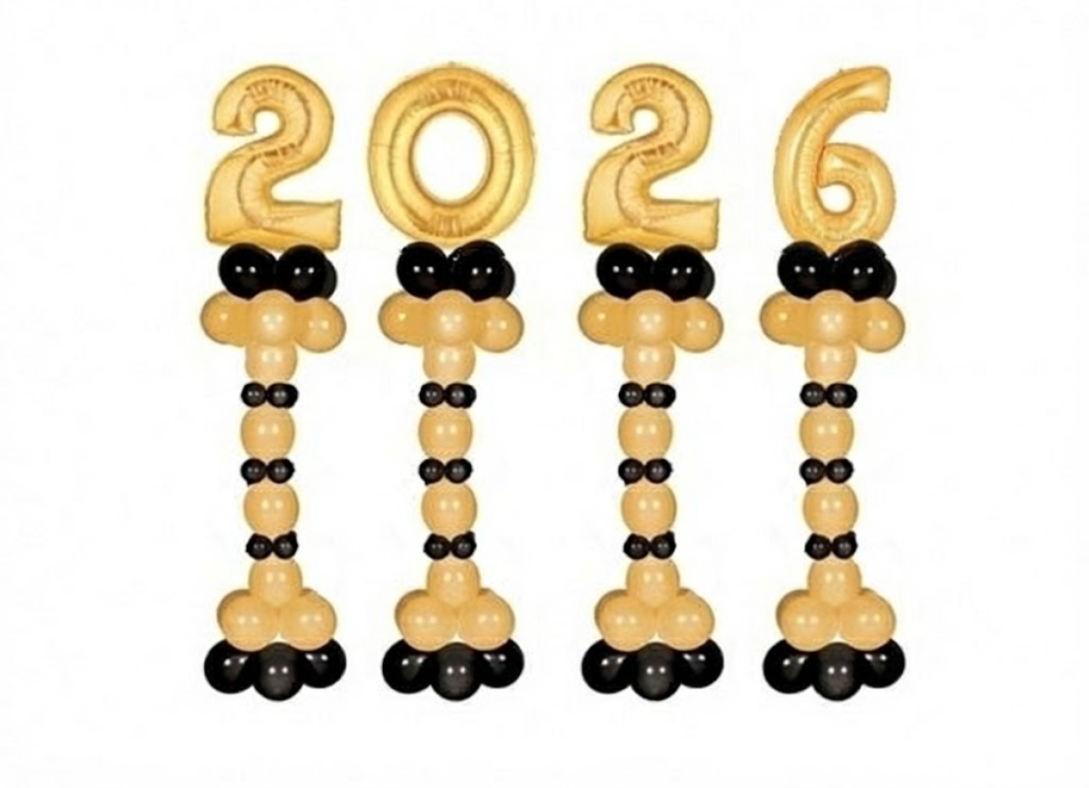 Graduation Gold Jumbo Numbers 2026 Stand Ups balloons vancouver JC ...