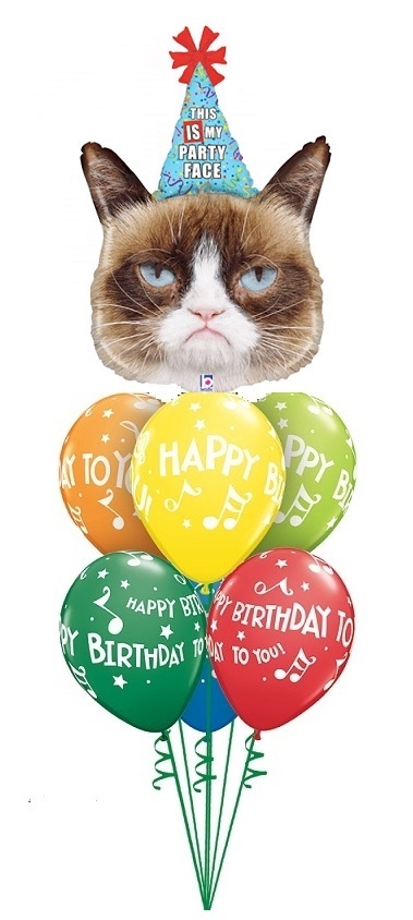 Grumpy Cat Bouquet 1 balloons vancouver JC Balloon Studio
