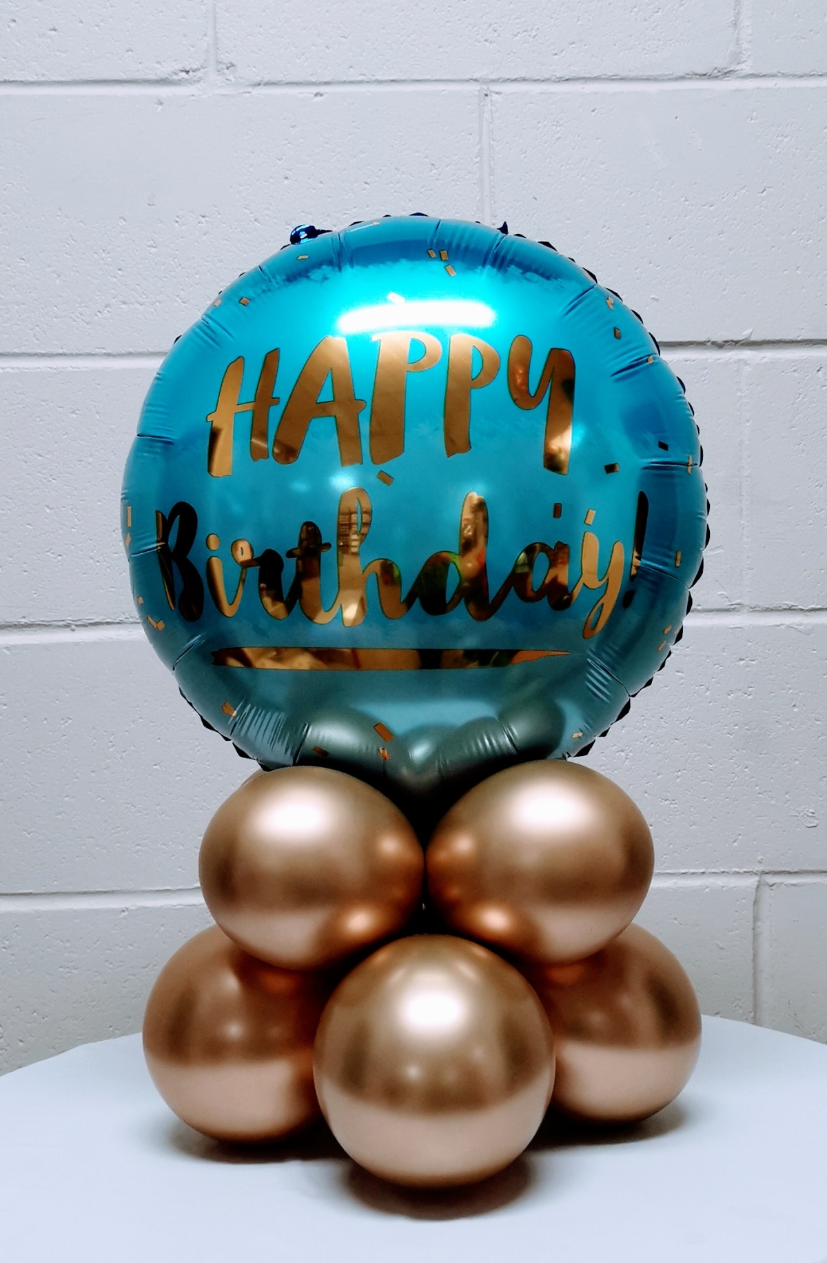 Happy Birthday Centerpiece 4 balloons vancouver JC Balloon Studio