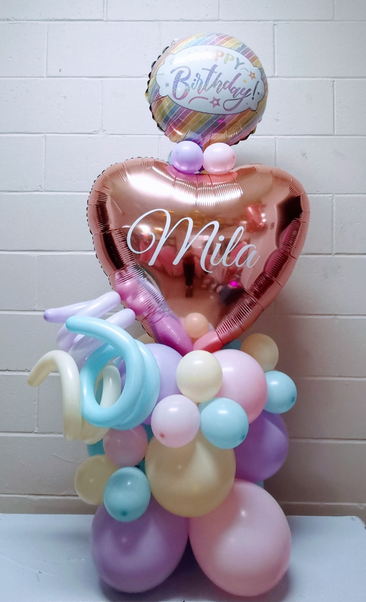 Have A Lovely Birthday Custom Print Name Stand up balloons vancouver JC ...