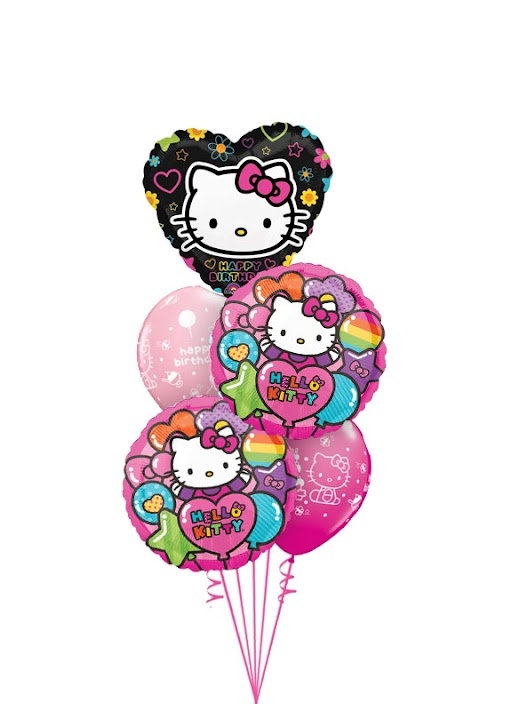 Hello Kitty Airplane Love Bouquet balloons vancouver JC Balloon Studio