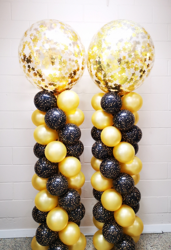 Hollywood Confetti Star Column (1) balloons vancouver JC Balloon Studio