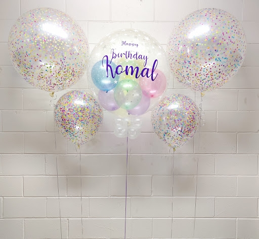 Joyful and Colorful Jewel Gumball Confetti Balloon Set With Custom ...