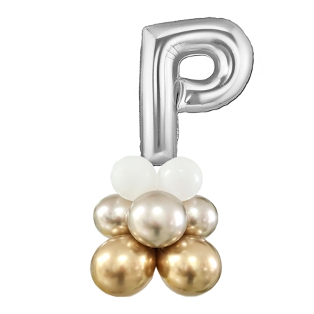 Letter A Balloon 55inch Standup Silver balloons vancouver JC Balloon Studio