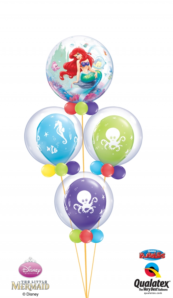 Little Mermaid Balloon Bouquet 3 balloons vancouver JC Balloon Studio