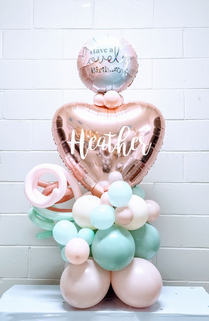 Lovely Birthday Pastel With Custom Print Stand Up Balloon balloons ...