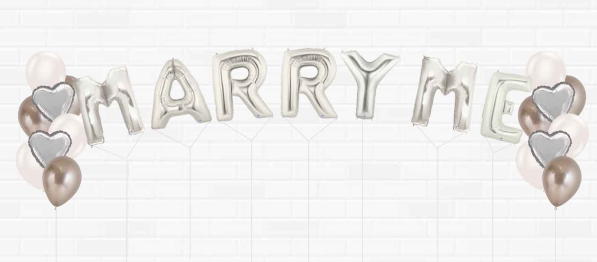 Proposal Marry Me Balloon Set with 2 Bouquets balloons vancouver JC ...