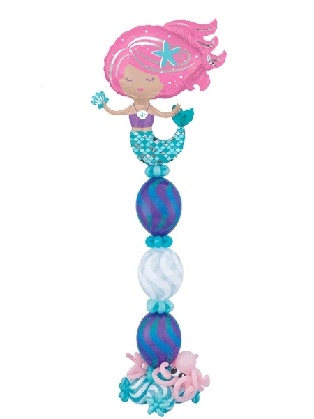 Outdoor Mermaid Splash Air Filled Column balloons vancouver JC Balloon ...