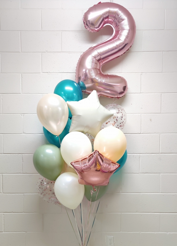Colourful Unicorn Birthday Age Balloon Bouquet balloons vancouver JC ...
