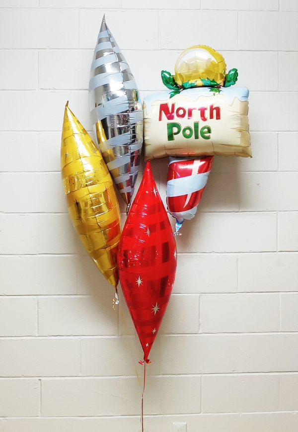 North Pole Taper Christmas Balloon Bouquet balloons vancouver JC ...