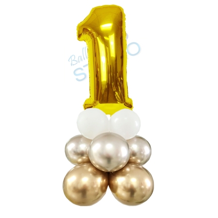 Number 1 Balloon 55inch Standup Gold balloons vancouver JC Balloon Studio