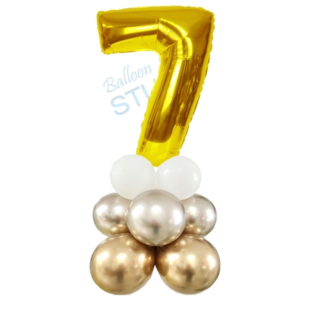 Number 7 Balloon 55inch Standup Gold balloons vancouver JC Balloon Studio