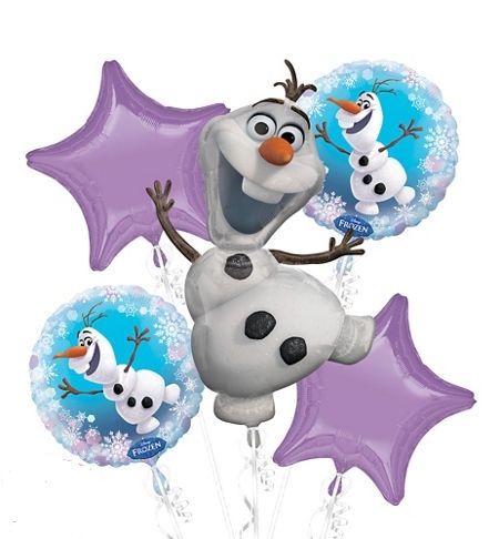 Frozen Olaf Bouquet 14 balloons vancouver JC Balloon Studio