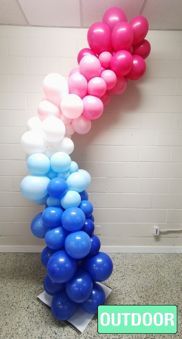 [8x3FT] OUTDOOR Ombre Garland Column balloons vancouver JC Balloon Studio